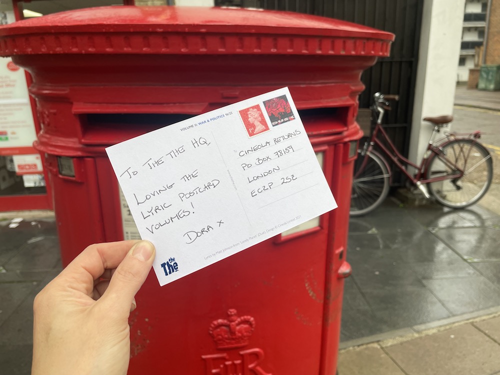 LYRIC POSTCARDS - THE THE